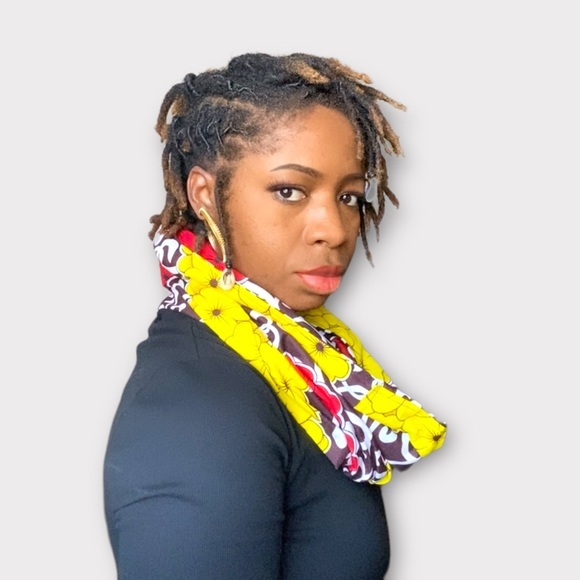 Zesty Couture | Accessories | African Print Infinity Scarf And Head ...